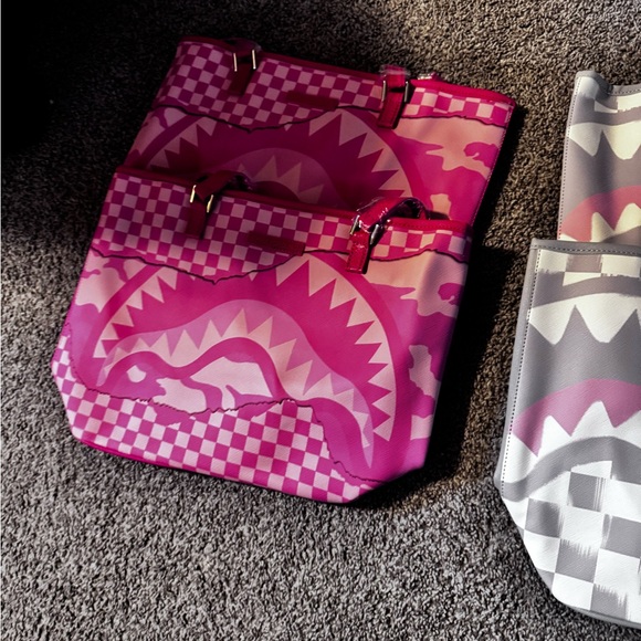 Sprayground | Bags | Sprayground Pink And Gray Tote Bag | Poshmark